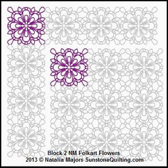 Block 2 NM Folkart Flowers – Sunstone Quilting